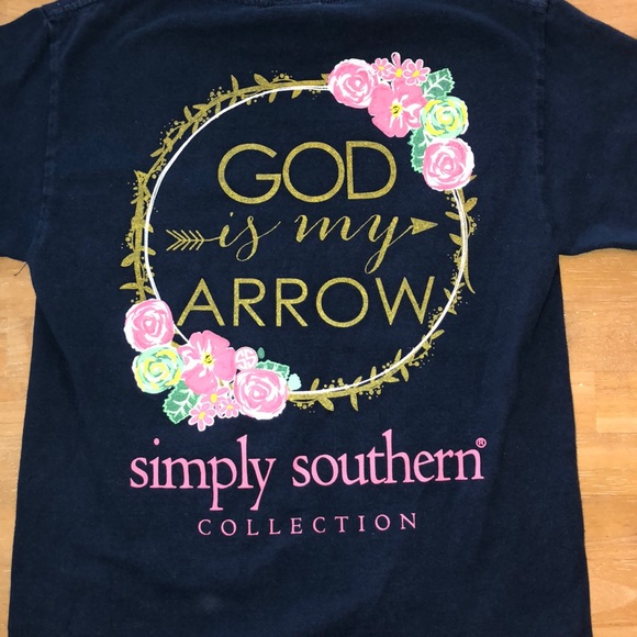Simply Southern | Tops | Simply Southern God Is My Arrow Tshirt | Poshmark